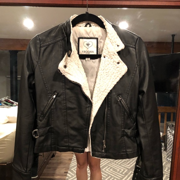 Vigoss | Jackets & Coats | Vigoss Jeans Faux Leather Jacket | Poshmark